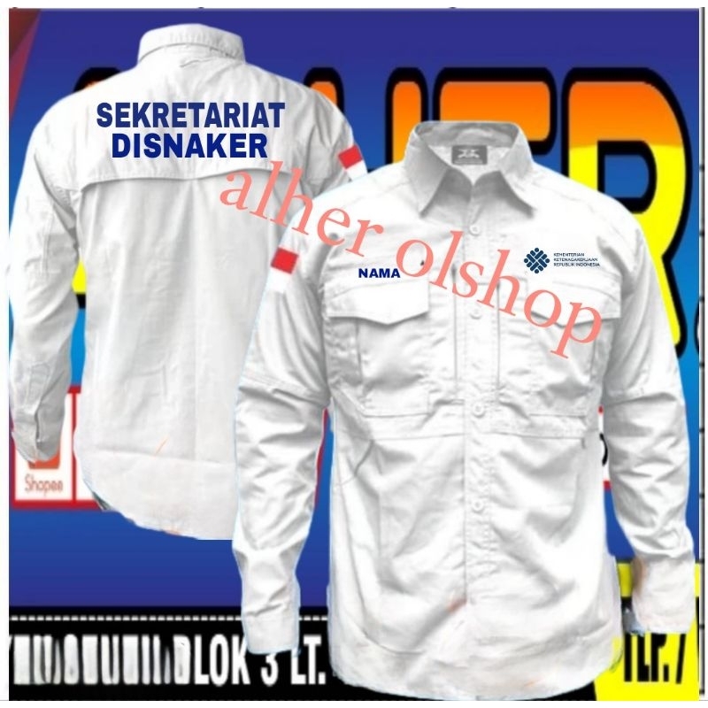 Jual kemeja tactical Disnaker baju tactical Disnaker seragam tactical ...