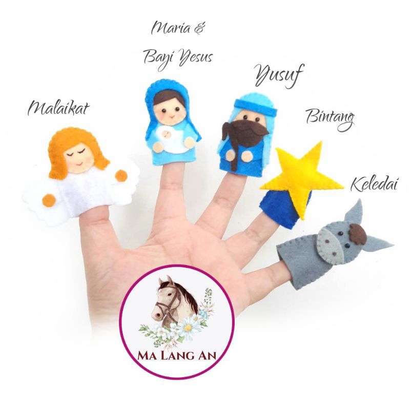 Jual Finger Puppet l Boneka Jari Nativity l The Birth of Jesus Christ ...