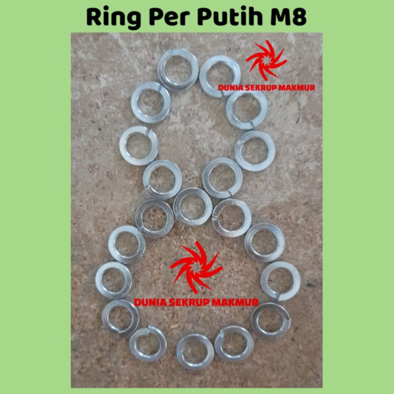 Jual (20 pcs) Ring Per Putih M8 / Ring Ver Galvanis 8MM | Shopee Indonesia