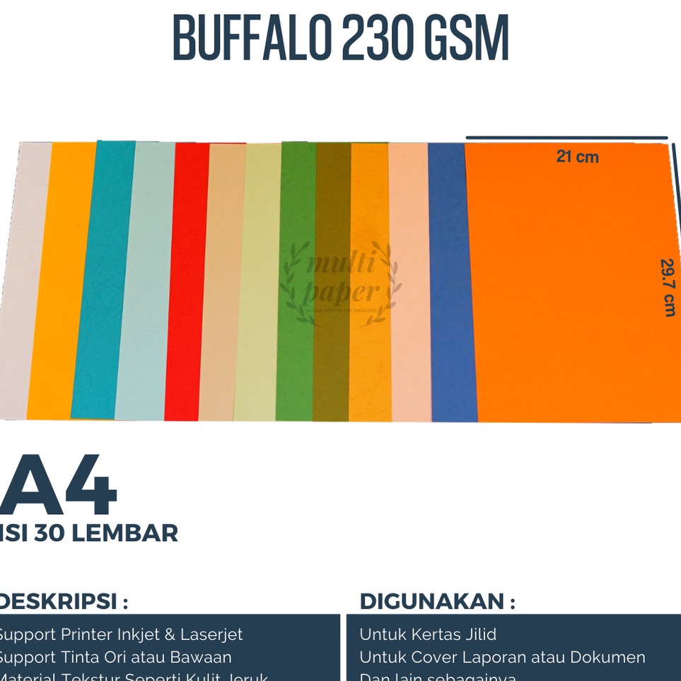 Jual Harga Terbatas Kertas Buffalo A4 isi 3 lembar Kertas Cover Buffalo ...