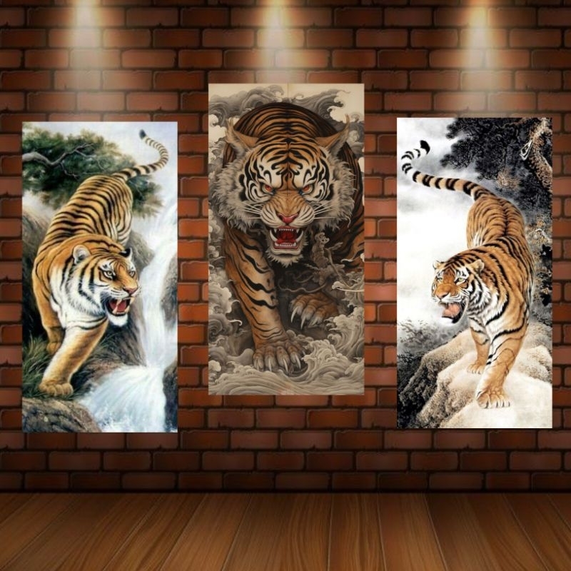 Jual 1 set poster harimau untuk hiasan dinding | Shopee Indonesia