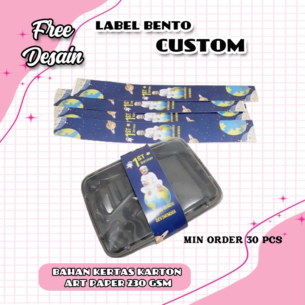 Jual Souvenir Paper Belt Label Box Bento Custom Desain Dan Foto ...