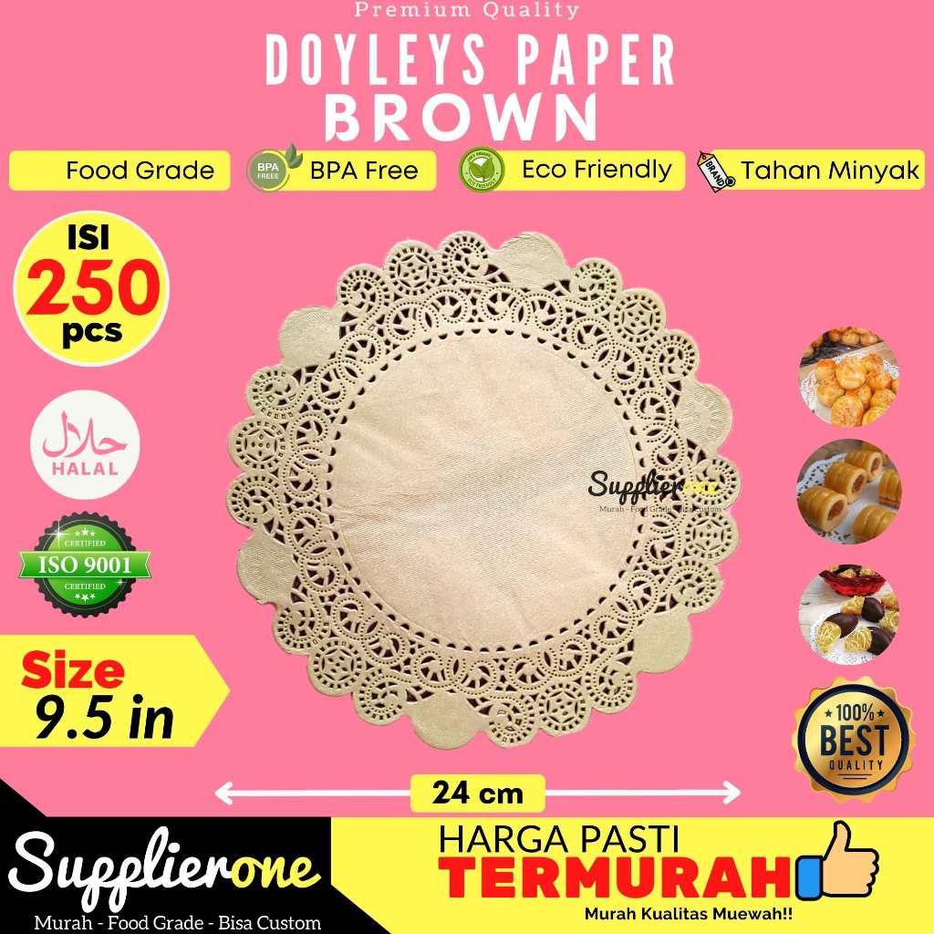 Jual Doilies / Doilies Paper / Doyleys isi 250 pcs Tatakan Kue / Alas ...