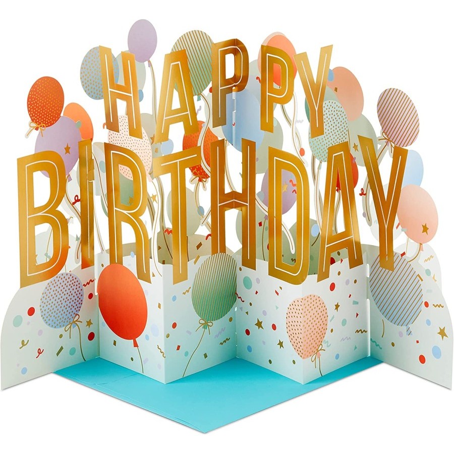 Jual JUMBO GREETING CARD- HALLMARK- BIRTHDAY- ACCORDION FOLD CARD- POP ...
