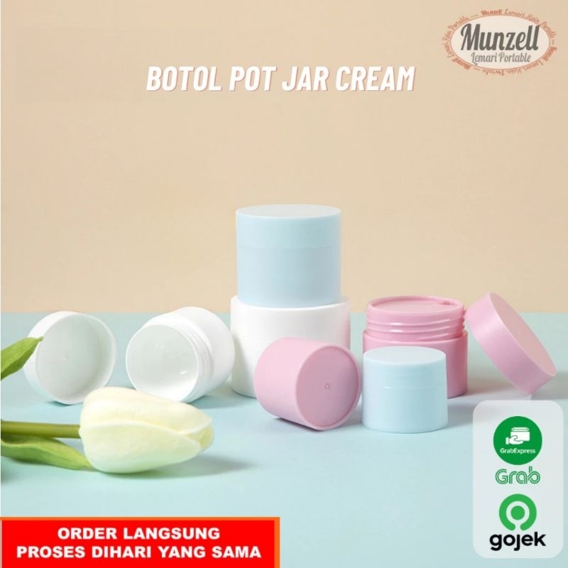 Jual POT JAR CREAM PLASTIK DOUBLE LAYER DOFF | BOTOL CREAM KOSONG ...