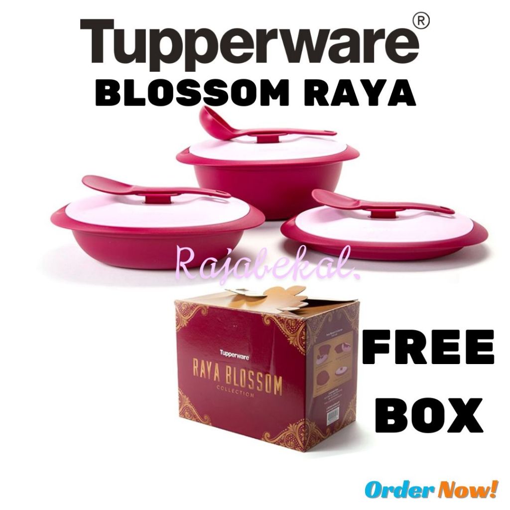 Jual PROMO Tupperware Raya Blossom Collection 3pcs +box | Shopee Indonesia