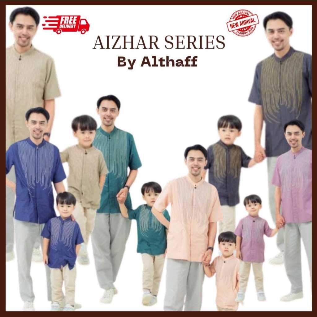 Jual KOKO COUPLE AIZAR SERIES BY ALTHAFF BAJU KOKO AYAH DAN ANAK LENGAN PENDEK | Shopee Indonesia