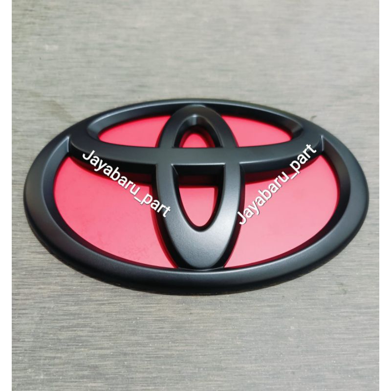 Jual Emblem logo toyota calya hitam doff begron merah original | Shopee ...