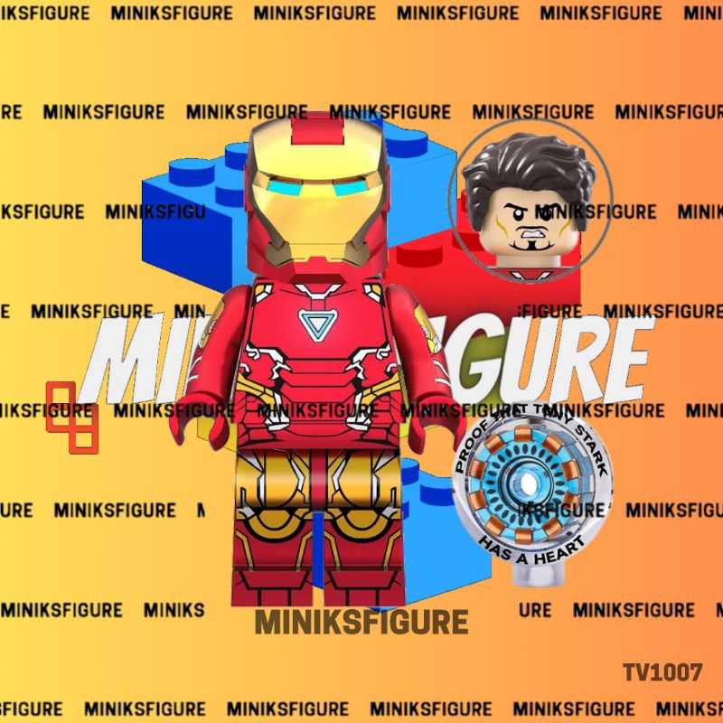 Jual Mainan Balok Figure Mini Iron Man MK 85 | Mark 85 Tony Stark With ...