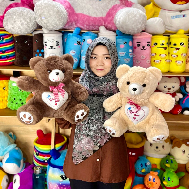 Jual Boneka beruang teddy bear sweet duduk korea lucu boneka karakter ...