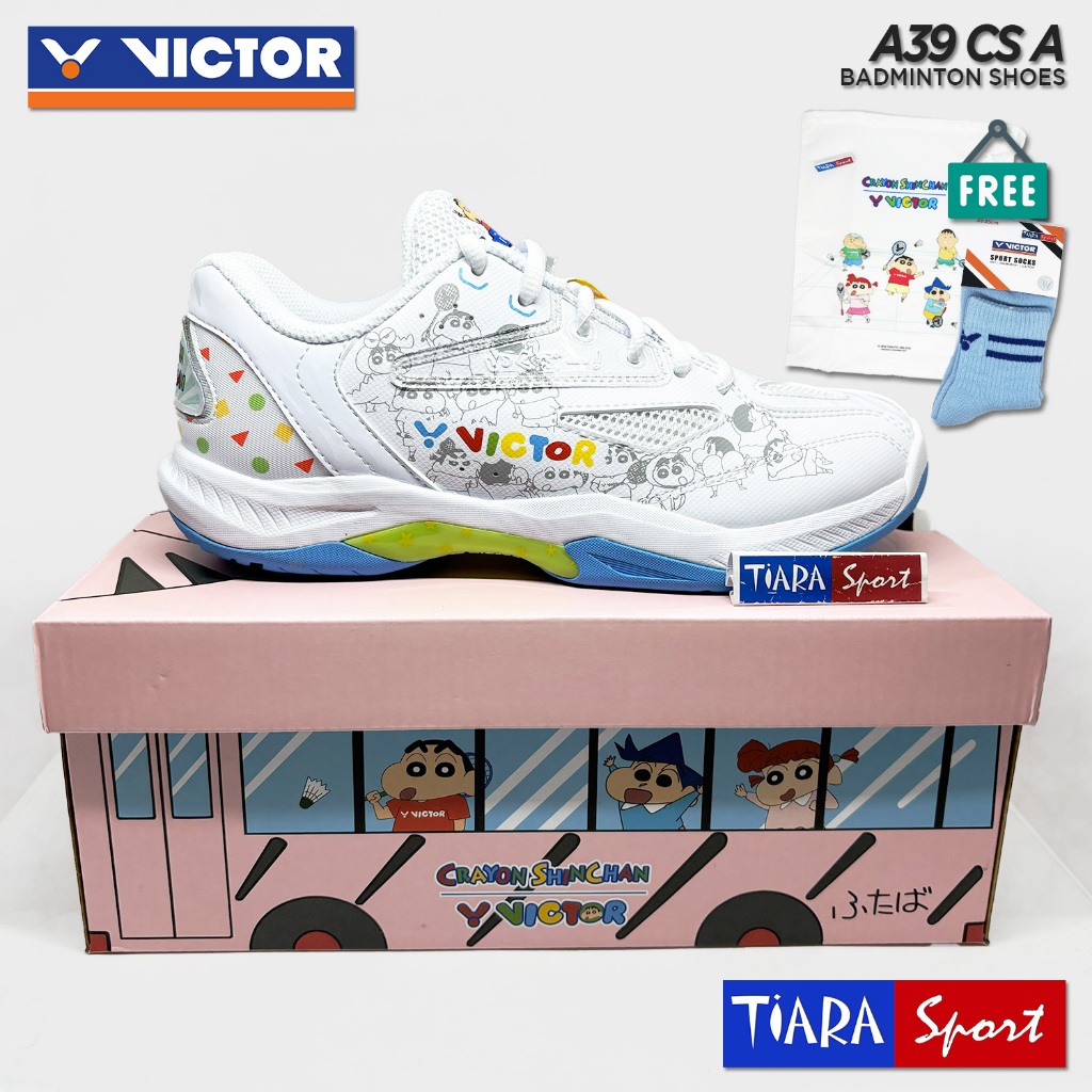 Jual Sepatu VICTOR A39 CS A Crayon Shin chan - White - Wide U 3.0 ...