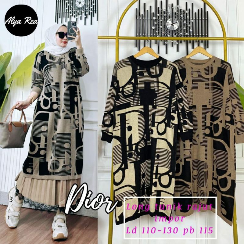 Jual BAJU DIOR LONG TUNIK BY ALYA REA | Shopee Indonesia