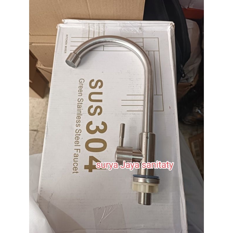 Jual kran sink pipa stainless SUS 304 / Keran cucian piring stainless ...