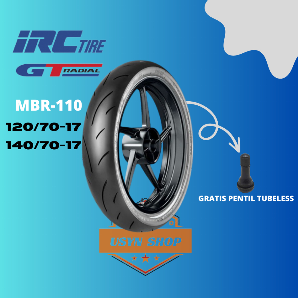 Jual Ban Luar Motor Sport IRC MBR110 RING 17 // 120/70-17 140/70-17 // BAN TUBELESS RACING SOFT ...