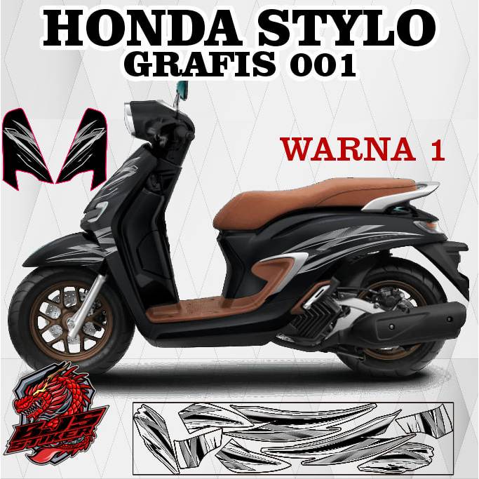 Jual [COD] Stiker Sticker Striping stylo grafis 001 transparan simple ...
