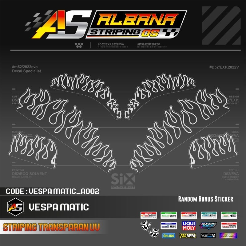 Jual STRIPING TRANSPARAN VESPA SPRINT/STICKER VESPA PRIMAVERA ...