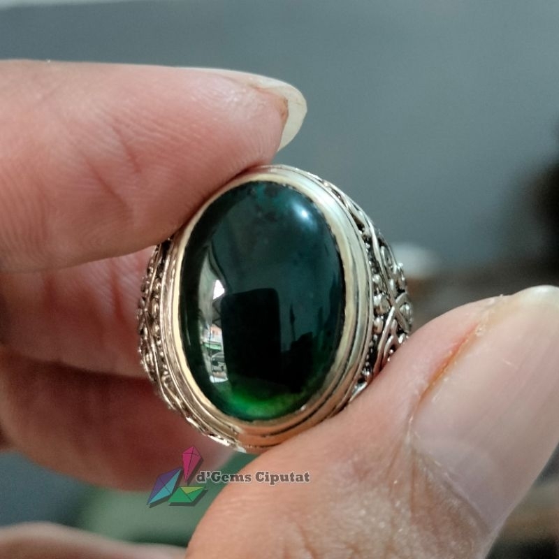 Jual Batu Cincin Akik Permata Natural Chrysocolla Chalcedony Bacan Doko ...
