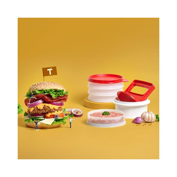 Jual TUPPERWARE CETAKAN BURGER PLASTIK BURGER PRESS | Shopee Indonesia