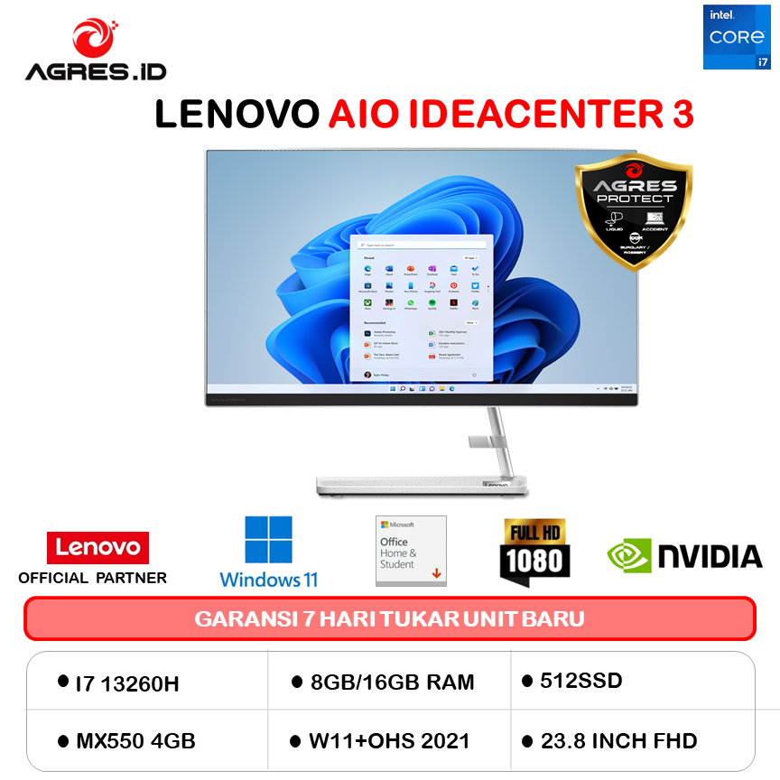 Jual LENOVO AIO IDEACENTRE 24 I5 13420H 8GB 512GB W11PRO+OHS 23.8FHD ...