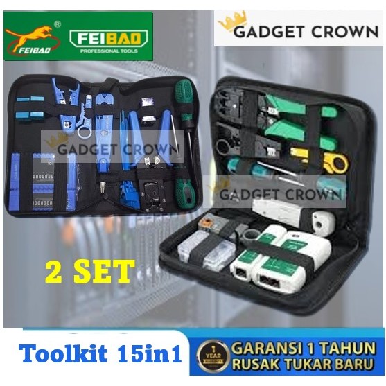 Jual TOOLKIT NETWORK REPAIR 15 in 1 TOOL KIT LAN 2 SET Multifunction ...