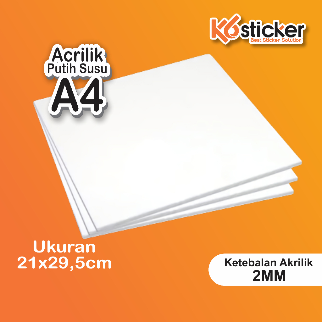 Jual AKRILIK lembaran PUTIH SOLID 2mm uk. A4 / Acrylic | Shopee Indonesia
