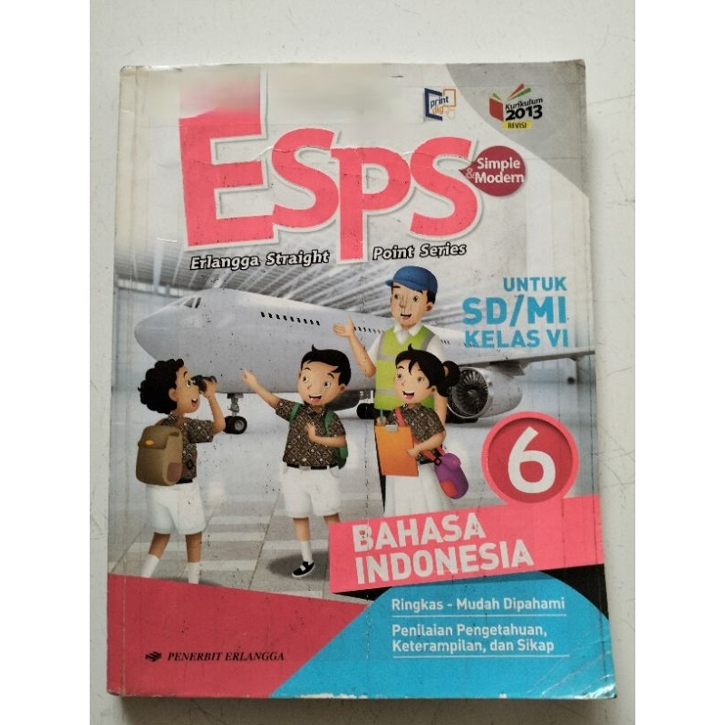 Jual ESPS Bahasa Indonesia Kelas 6 SD / Erlangga Straight Point Series Bahasa Indonesia Kelas VI ...