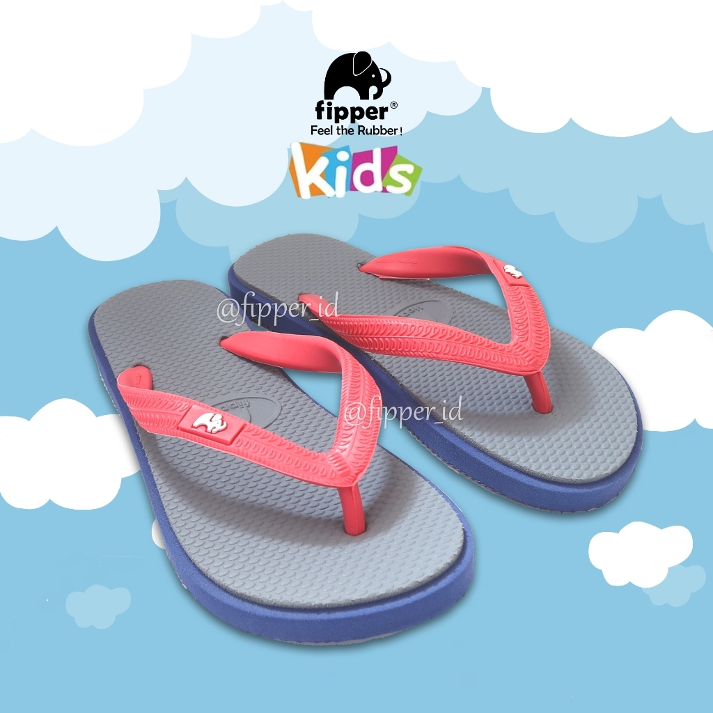 Jual Fipper - Kids Grey / Navy / Red | Shopee Indonesia