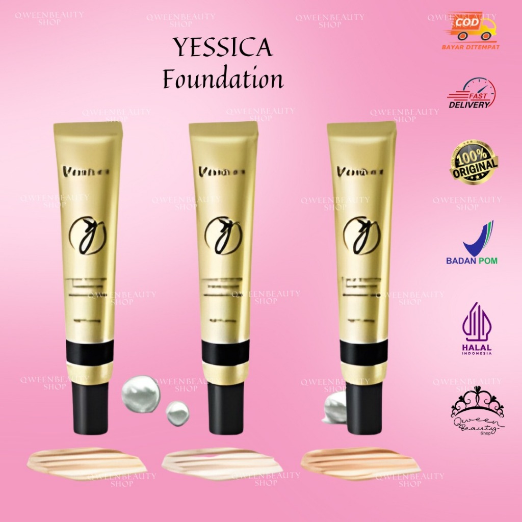 Jual Yessica's Waterproof Foundation Cover Girl Air Moisturize Skin ...