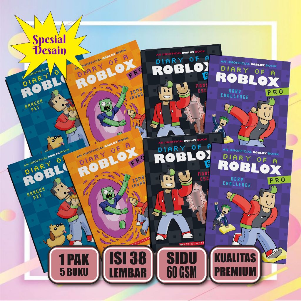 Jual Buku Tulis Custom Diary Of a Roblox 38 Lembar / Buku Tulis Sekolah ...
