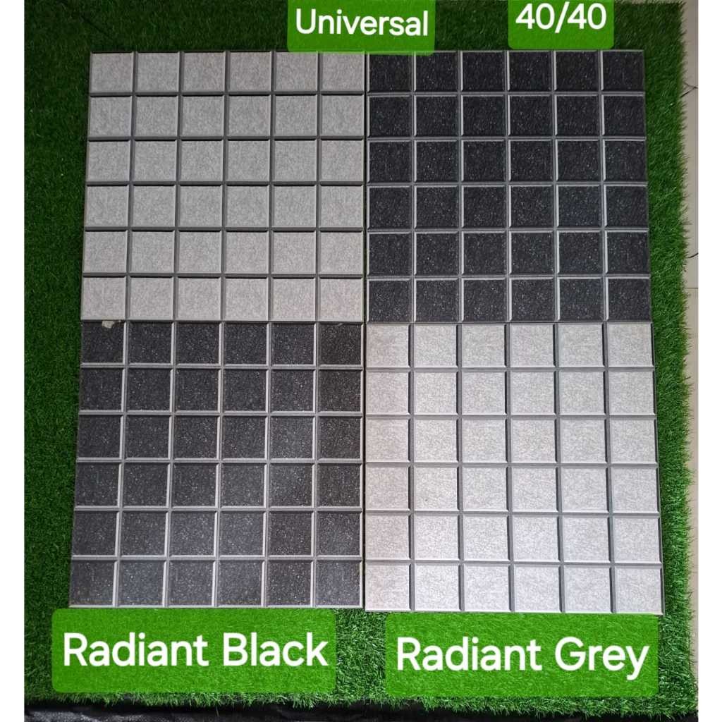 Jual Keramik YHC Radiant Grey dan Black 40x40 - Kasar | Shopee Indonesia