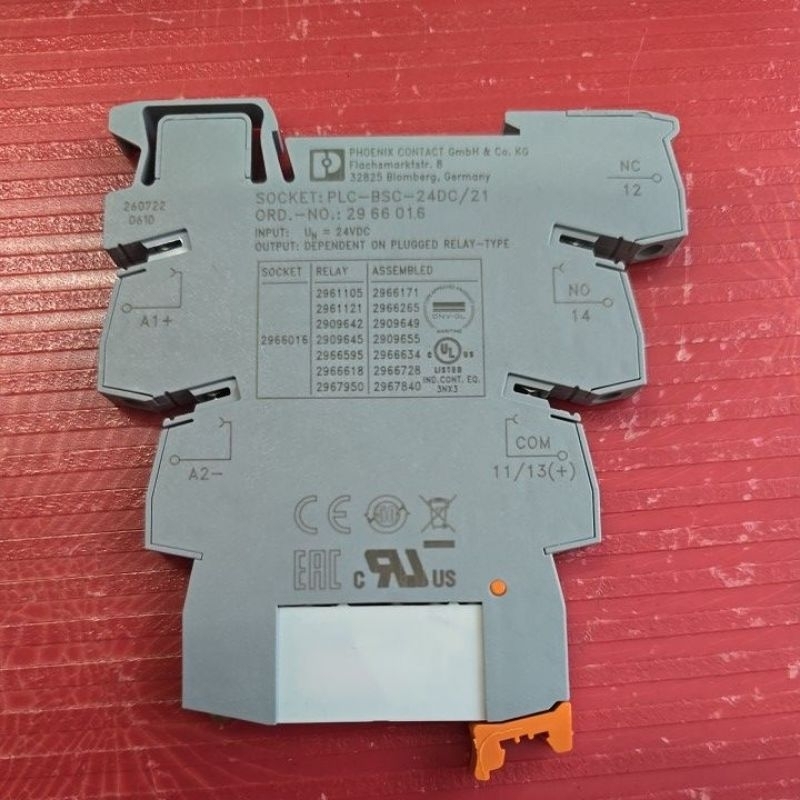 Jual PHOENIX Contact Solid State Relay Pn.2961121 , Socket PLC-BSC-24DC ...