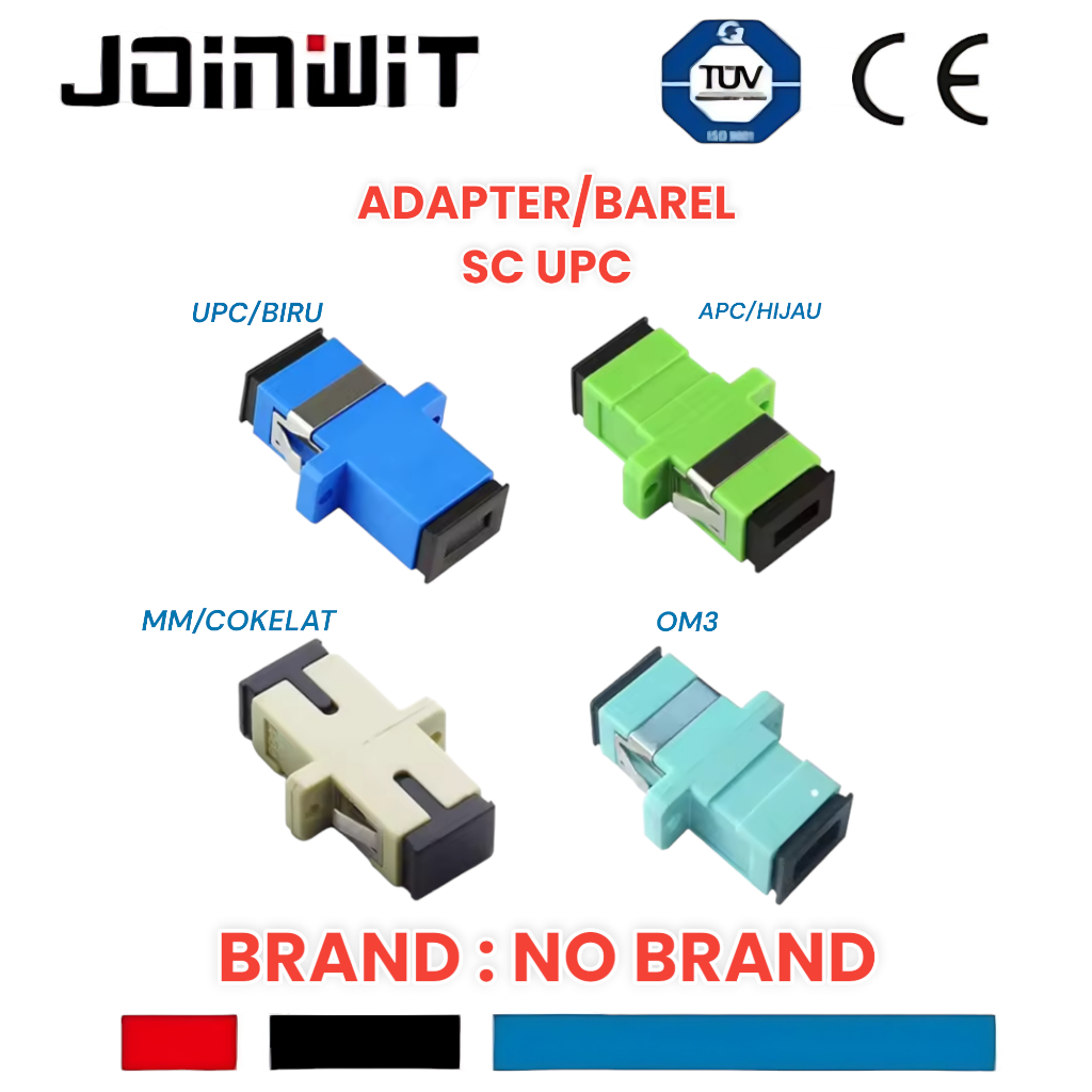 Jual Adapter Fiber Optik SC UPC OPTIC FO ADAPTOR SC SIMPLEX BIRU FIBER ...