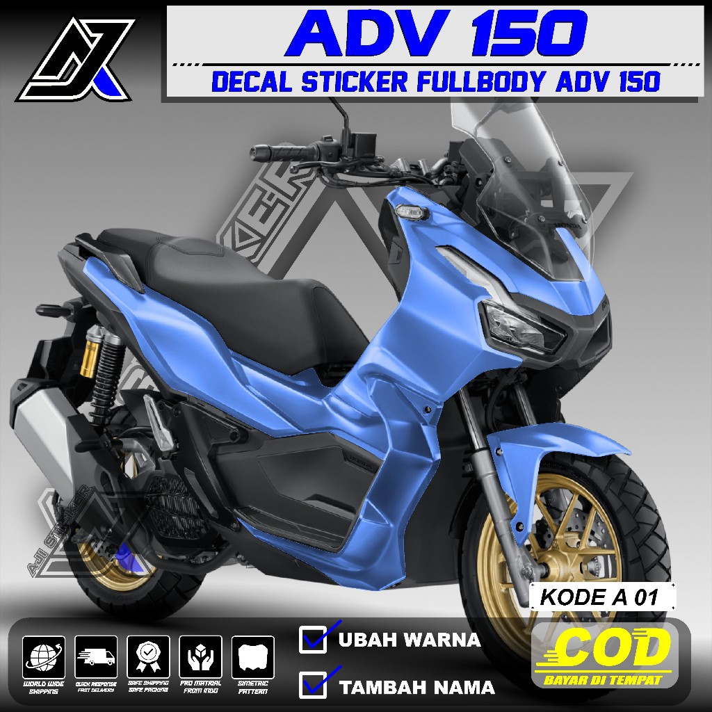 Jual (COD)Decal ADV 150 Full Body Motif Polos Terbaru - Stiker ADV ...