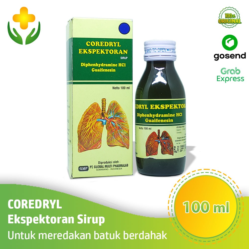Jual Coredryl Ekspektoran Sirup 100 ml Obat Batuk Berdahak Batuk Alergi ...