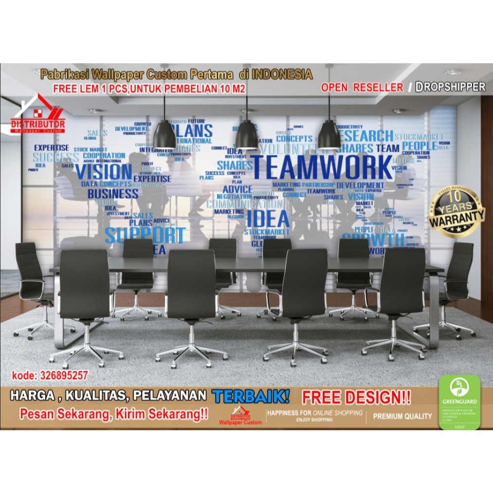 Jual Wallpaper Custom 3D Tema Motivasi | Wallpaper Ruang Kantor ...