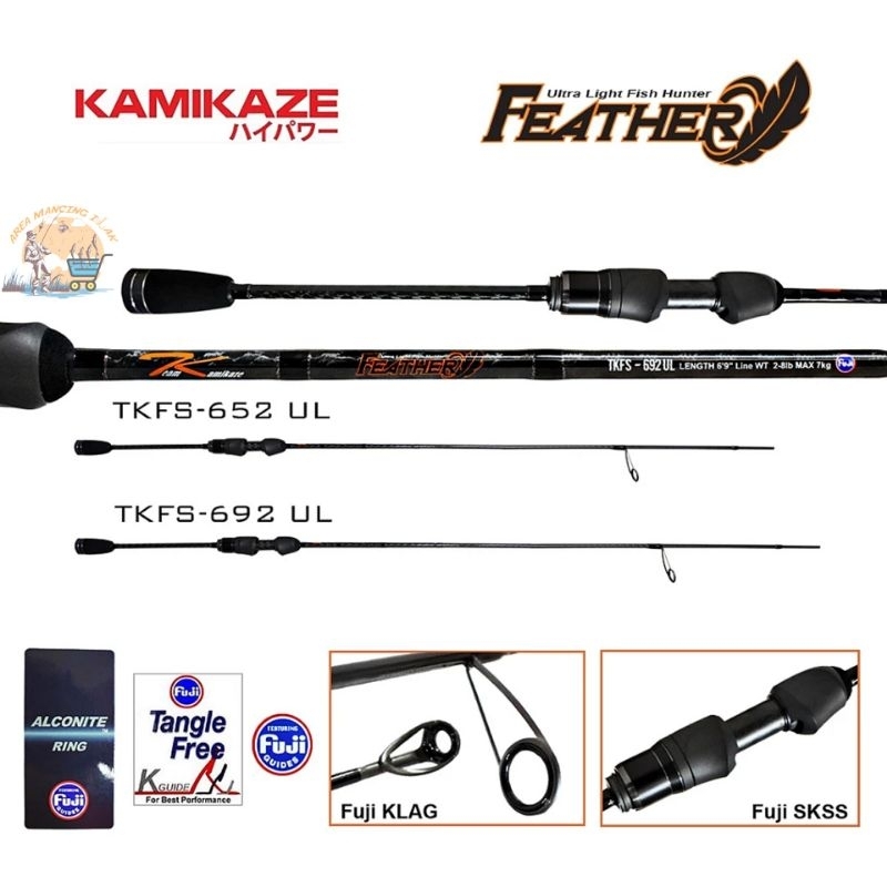 Jual Joran Team Kamikaze FEATHER Ultralight 652UL & 692UL | Shopee ...
