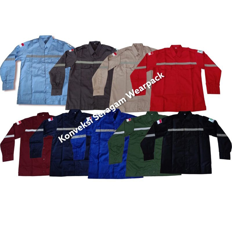 Jual baju kerja wearpack safety seragam pdh lengan panjang katelpak ...