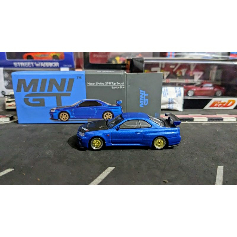 Jual Diecast Mini Gt Nissan Skyline GTR R34 Top Secret Blue no 531 swap ...