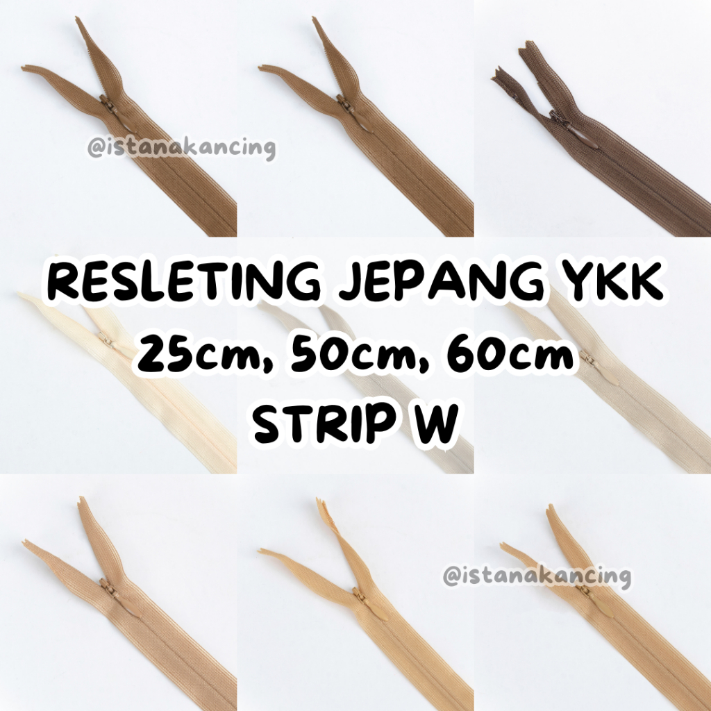 Jual Resleting Jepang YKK | Ukuran 25cm 50cm 60cm Original YKK Premium Zipper Jepang Strip W ...