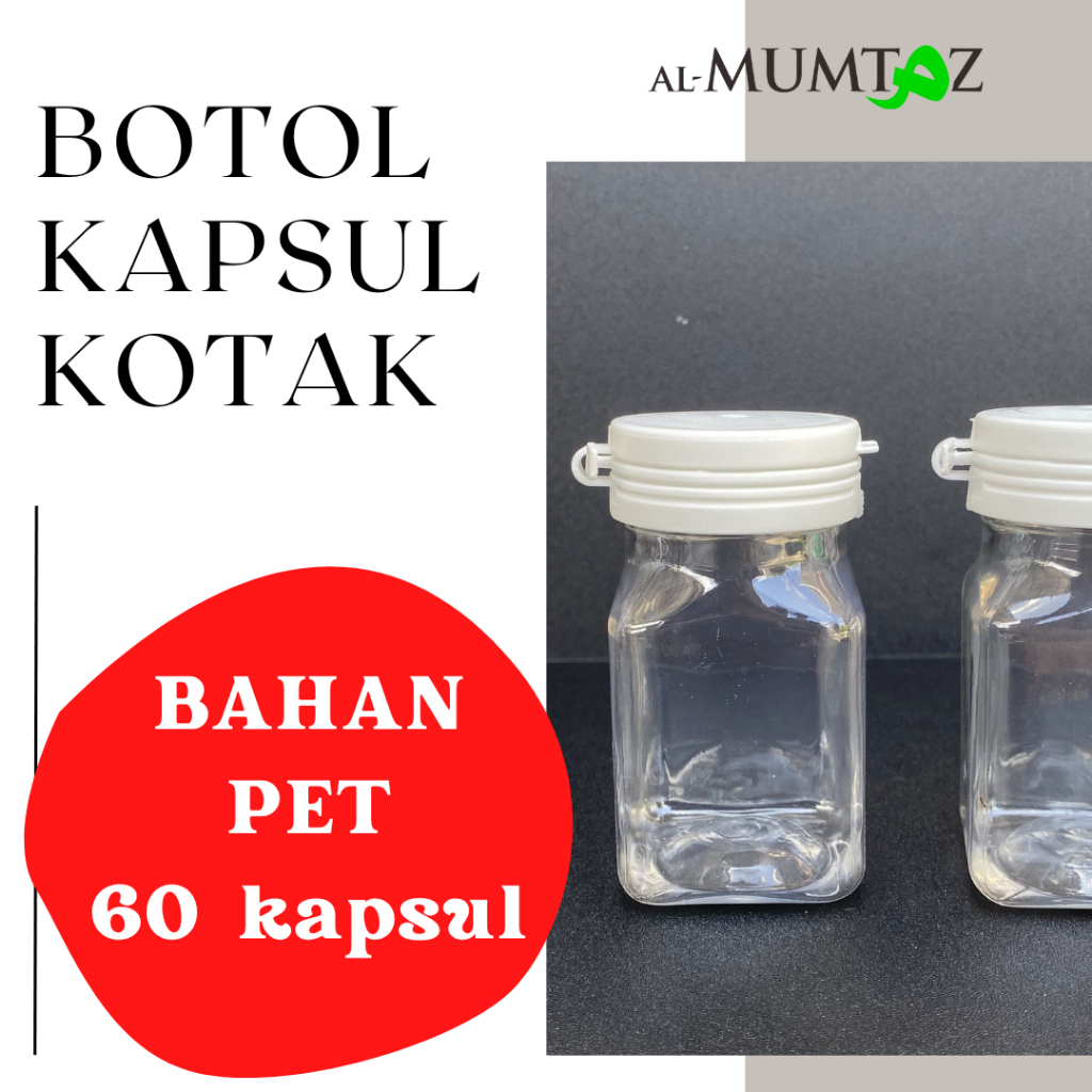Jual BOTOL PET PLASTIK KOTAK BENING TUTUP SNAP KAPSUL 60 ML putih ... Jual BOTOL PET PLASTIK KOTAK BENING TUTUP SNAP KAPSUL 60 ML putih ...
