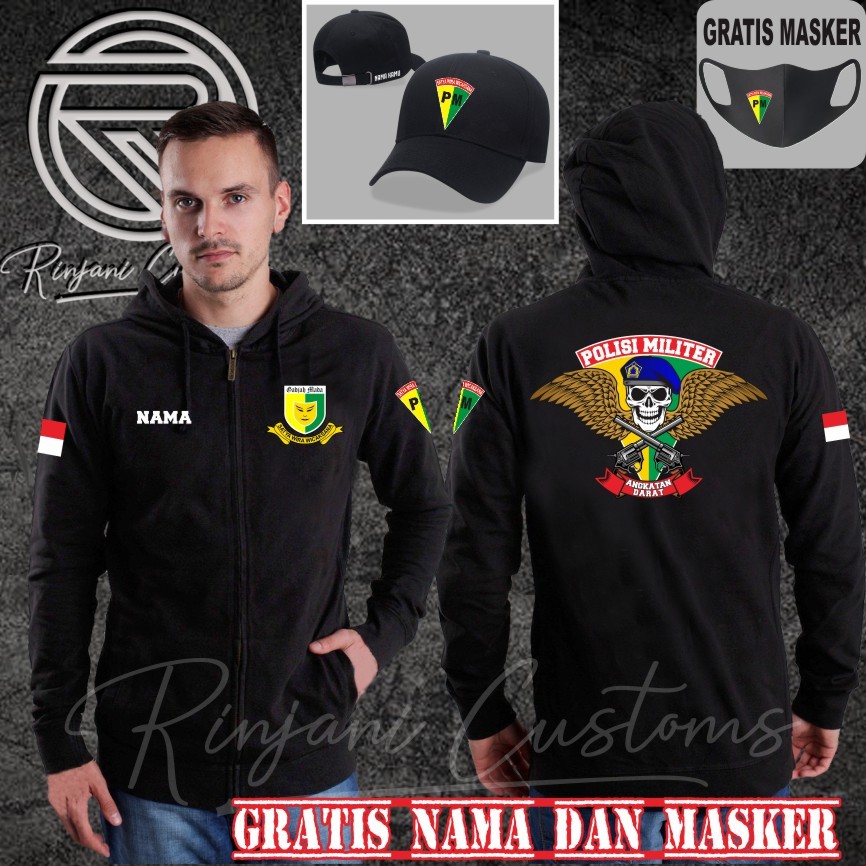 Jual JAKET POLISI MILITER ANGKATAN DARAT GRATIS NAMA DAN MASKER - JAKET ...