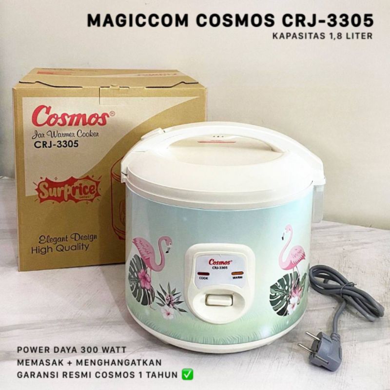 Jual Rice Cooker Magic Com Cosmos CRJ-3305 Ukuran Kapasitas 1,8 Liter ...