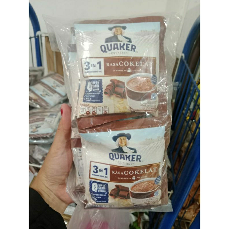 Jual Quaker Oatmeal 3in1 Rasa Cokelat dan Vanila Sachet 29gr || Quaker ...