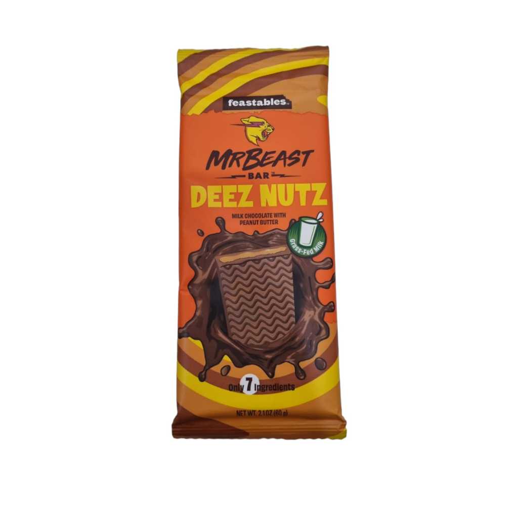 Jual Mr Beast Feastables Deez Nutz Milk & Peanut Butter Chocolate Bar ...