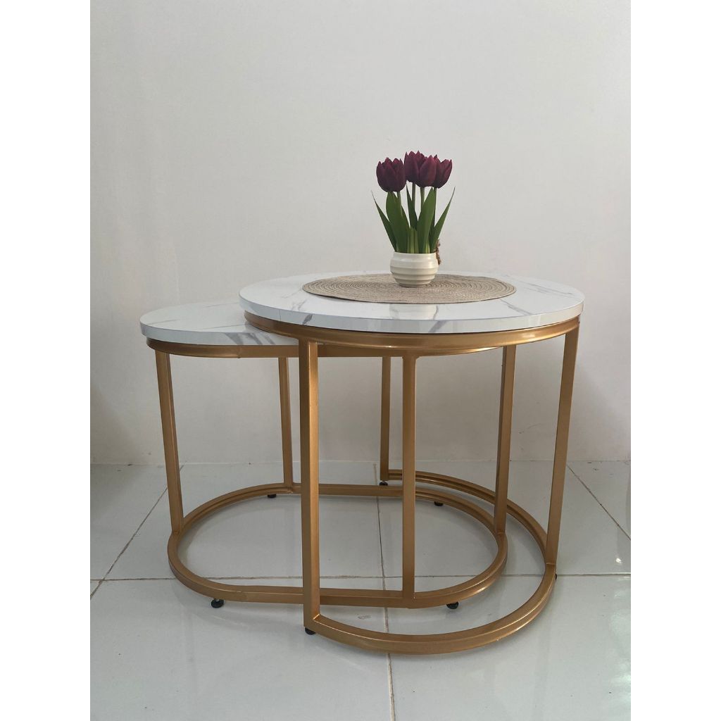 Jual Meja Tamu Susun Ovbul Modesty (Oval Bulat) | Shopee Indonesia