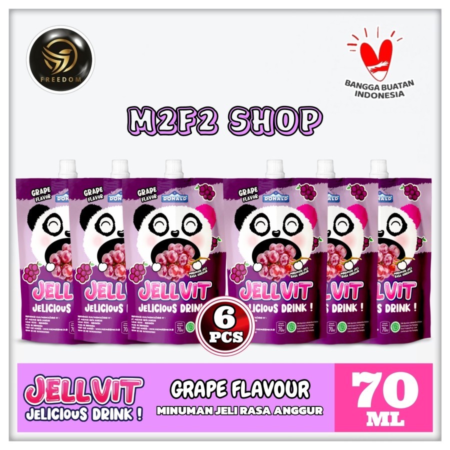 Jual Donald Jellvit Jelicious Drink Grape Flavor | Minuman Jelly Rasa ...