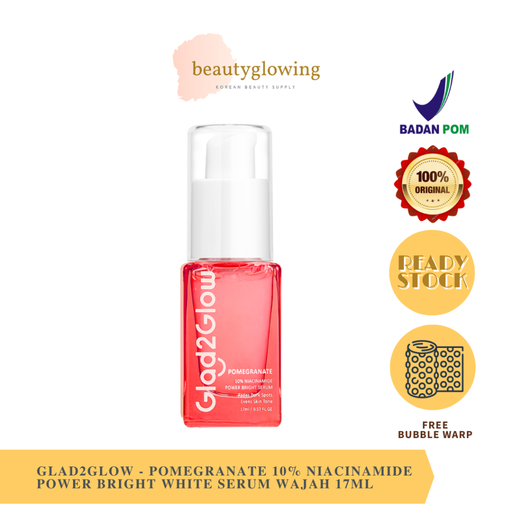 Jual Glad2glow Serum Pomegranate 10 Niacinamide Power Bright Serum 17