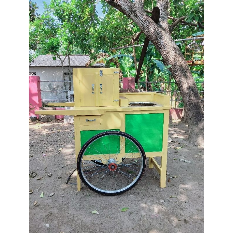 Jual Gerobak Cilok Cat Warna Uk. 100cm x 50cm x 130cm | Shopee Indonesia