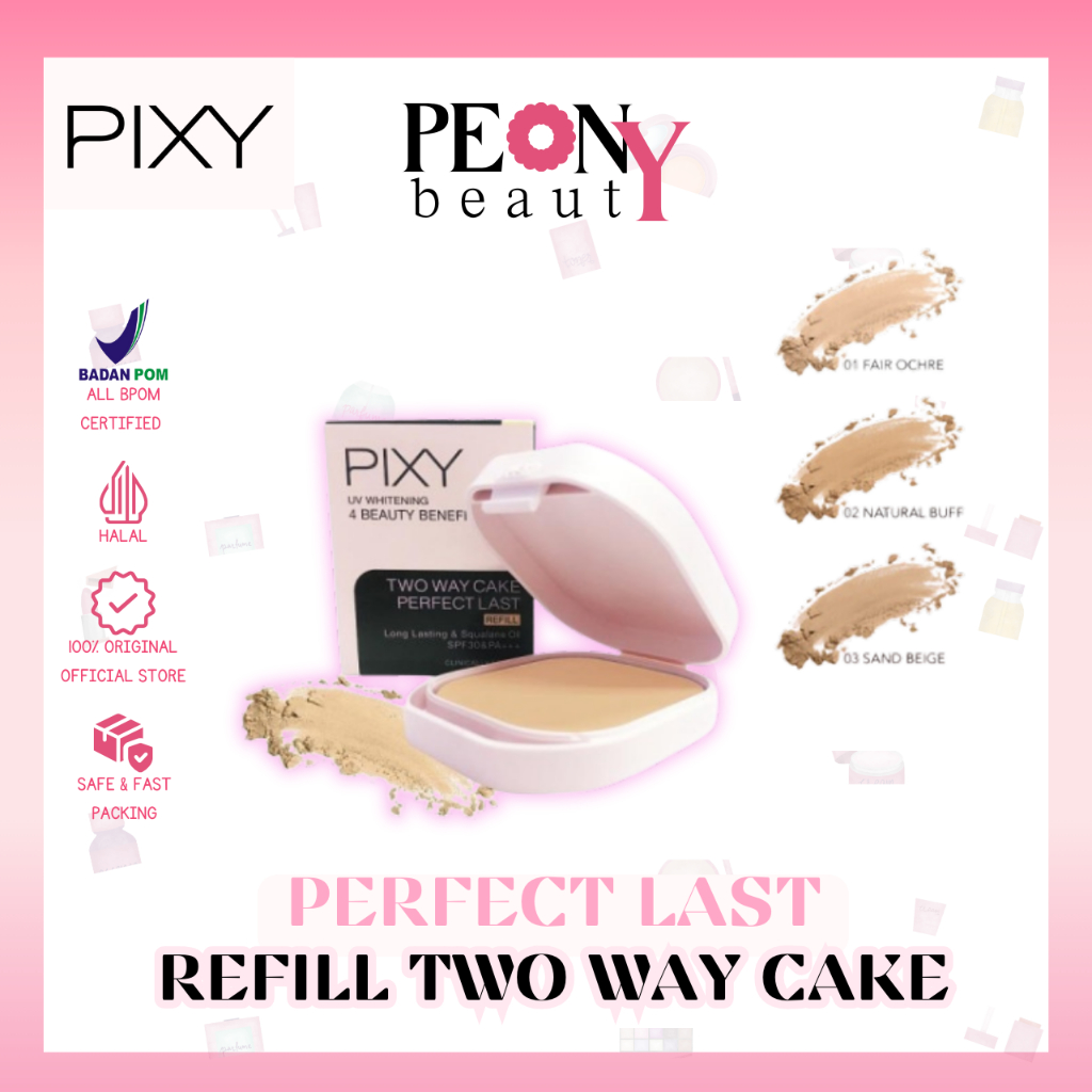 Jual PIXY UV Whitening Two Way Cake Perfect Last 9 gr | REFILL | Bedak ...