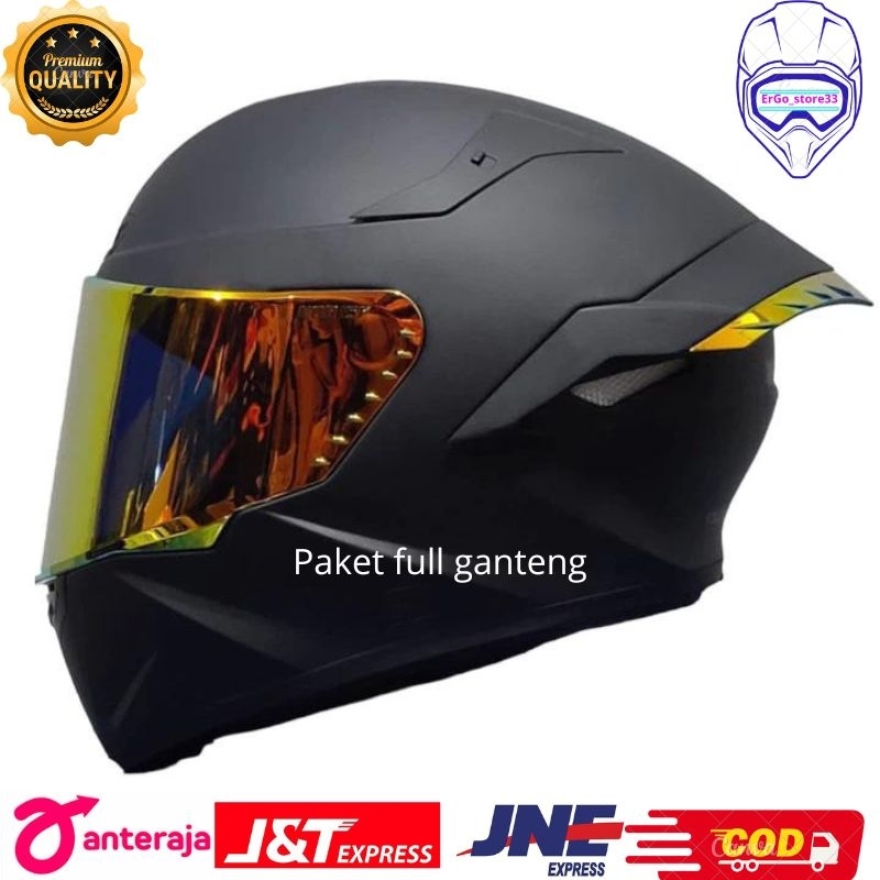 Jual HELM FULL FACE TTC COURSE 100℅ORIGINAL KBR BERLISENSI SNI | Shopee ...